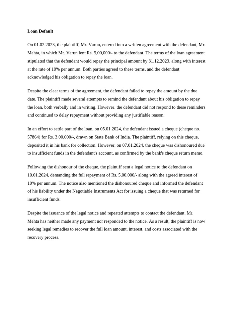 Issue of Summary Suit | PDF