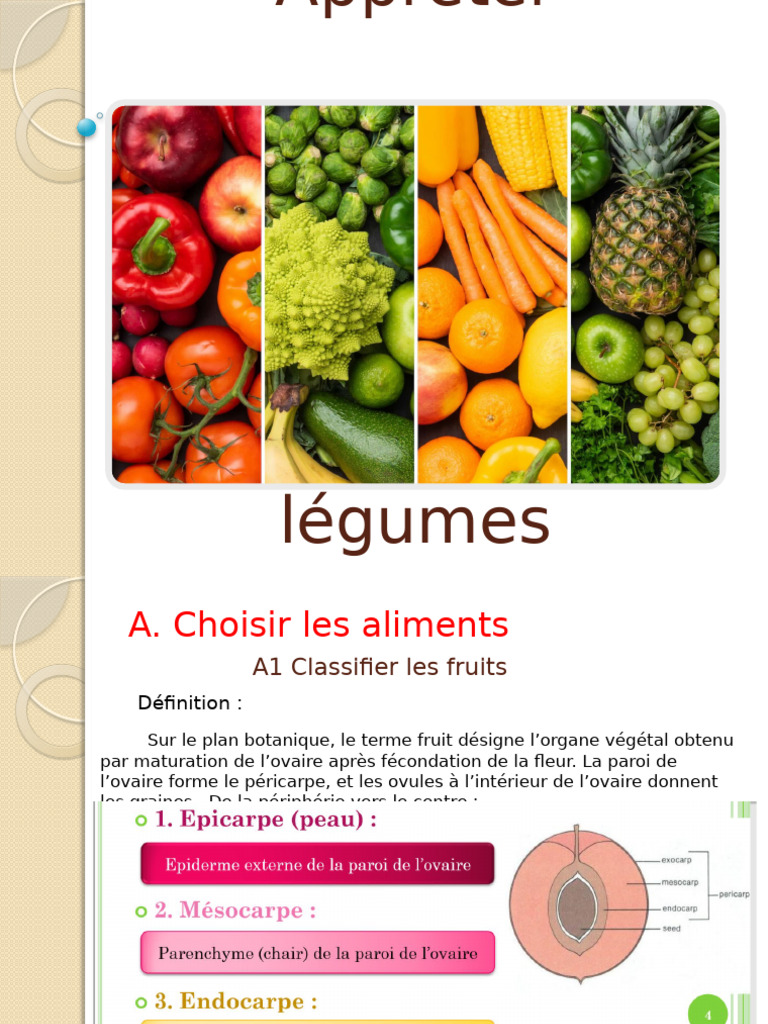 Classification des Fruits et Légumes | PDF | Légumes | Fruit