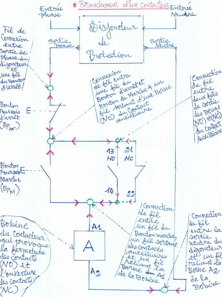 Technique de Branchement D'un Contacteur (Partie Commande Du Circuit) | PDF