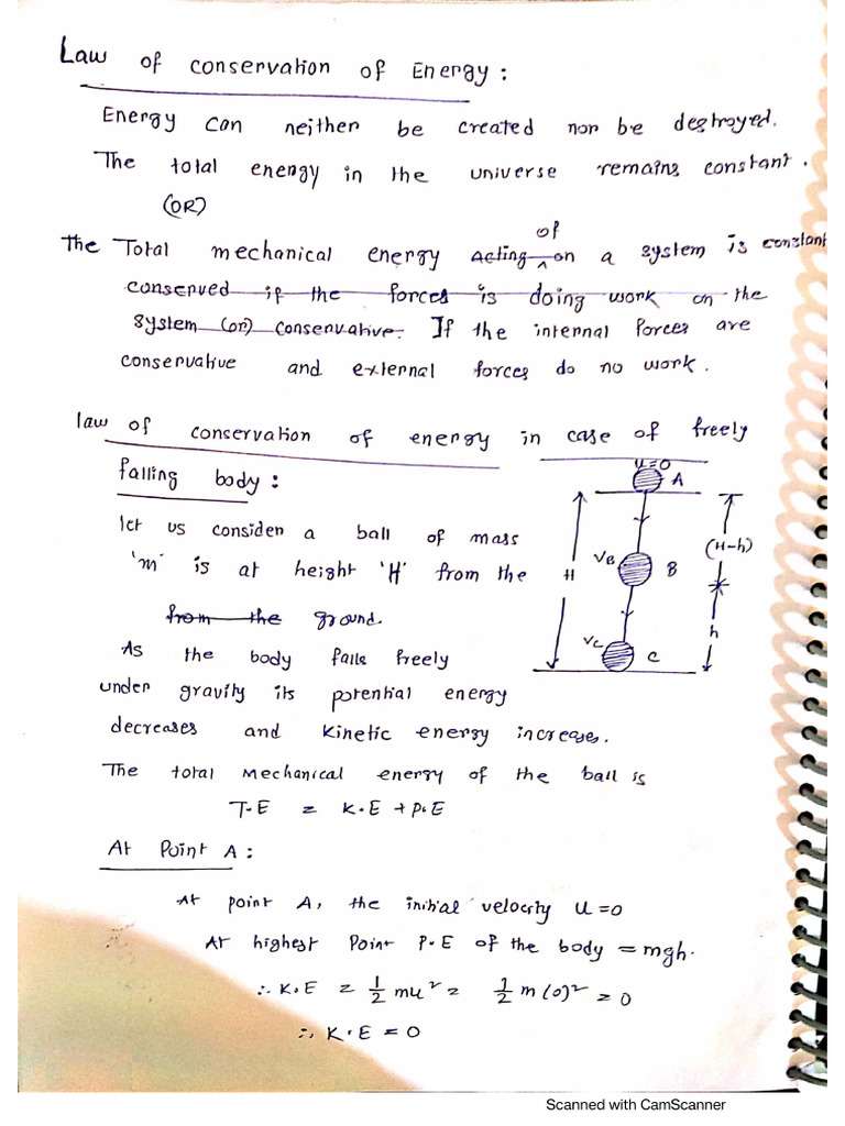 Law of Conservation of Energy | PDF