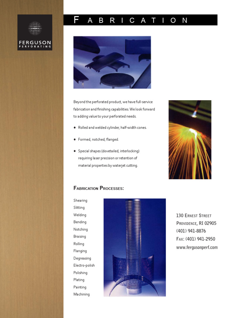 Fabrication Sheet | PDF