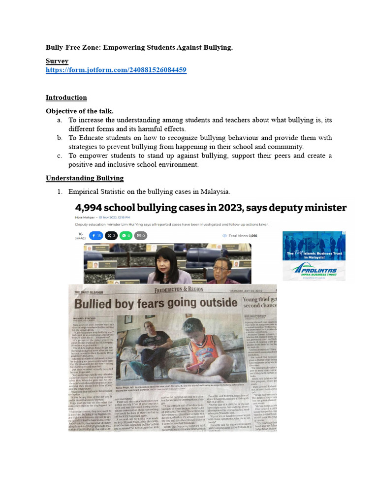 Bullying Awareness and Prevention Guide | PDF | Bullying | Cyberbullying