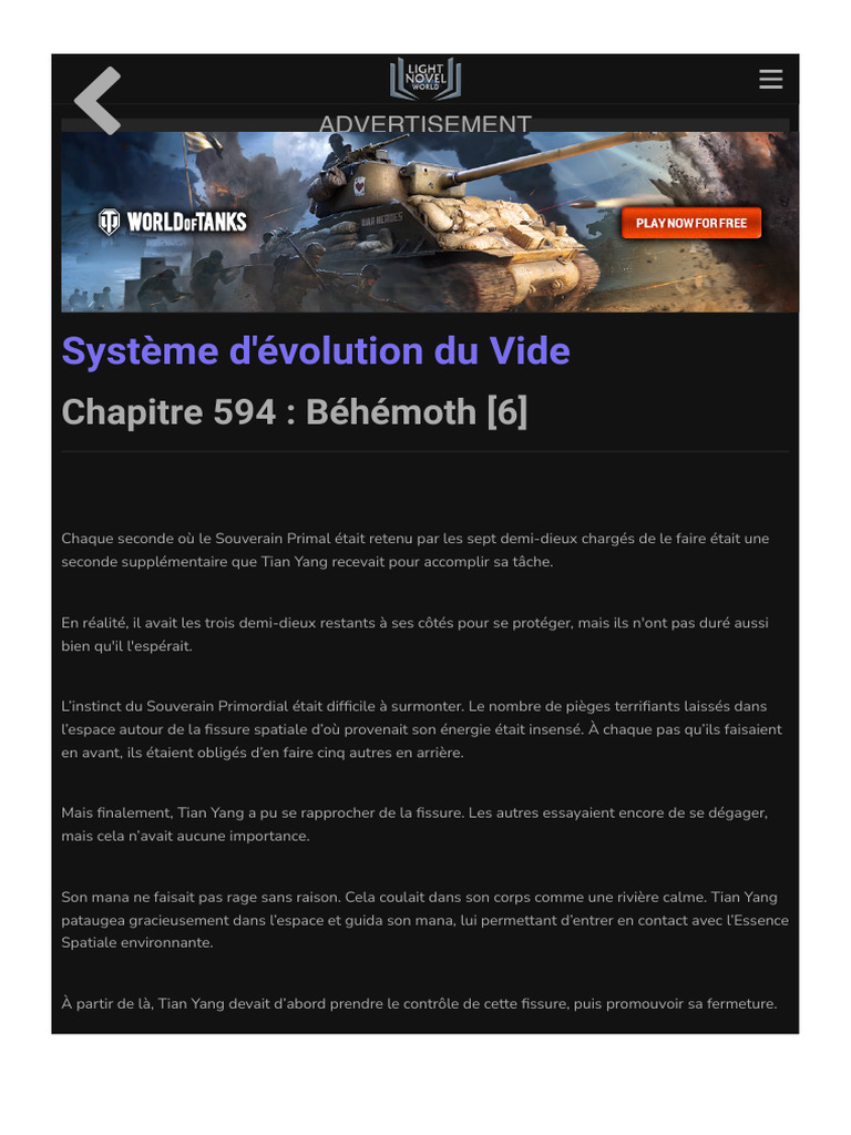 Void Evolution System - Chapitre 594 - Behemoth (6) - Monde Du Roman ...