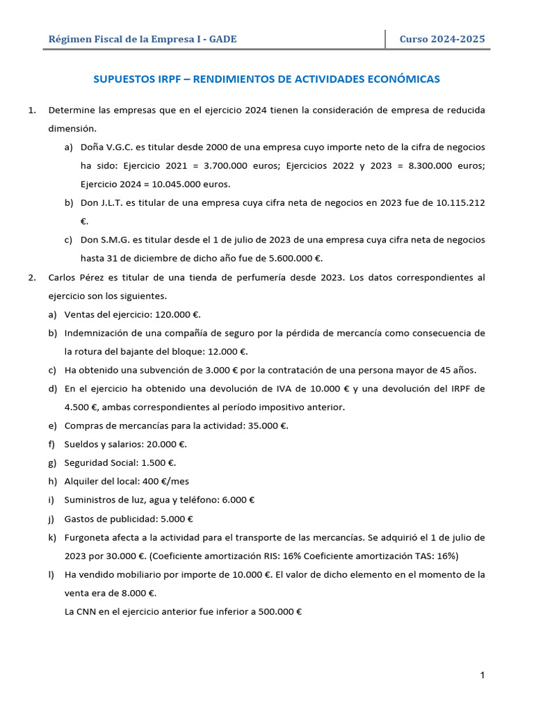 Supuestos Tema 4 Enunciados | PDF | Salario | Contabilidad
