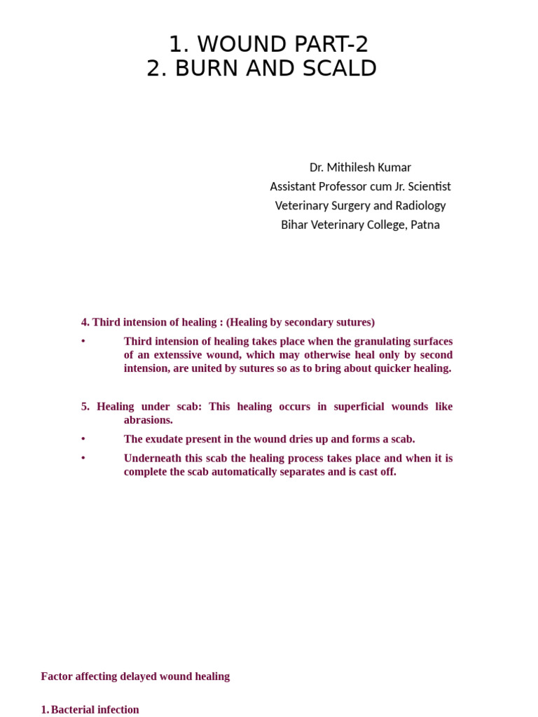 Wound and Burn and Scald | PDF | Burn | Wound Healing