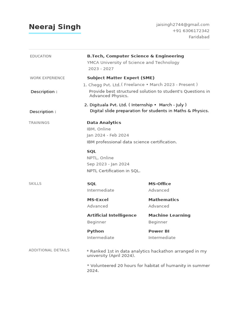 Neeraj_resume | PDF