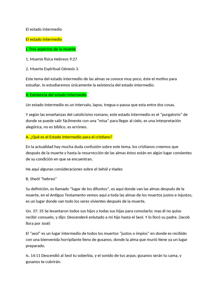 El estado intermedio | PDF | Cristo (título) | infierno