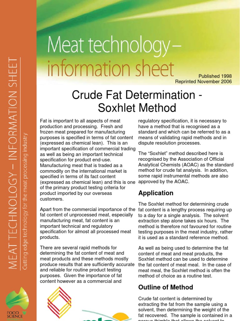 Fat Extraction | Chemistry | Nature