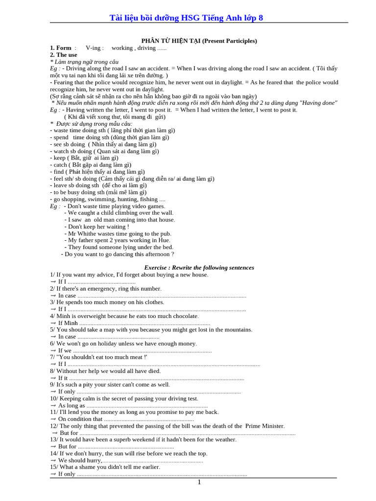 Dethihsg247.Com Tai Lieu Boi Duong Hsg Tieng Anh Lop 8 Go1ffe | PDF