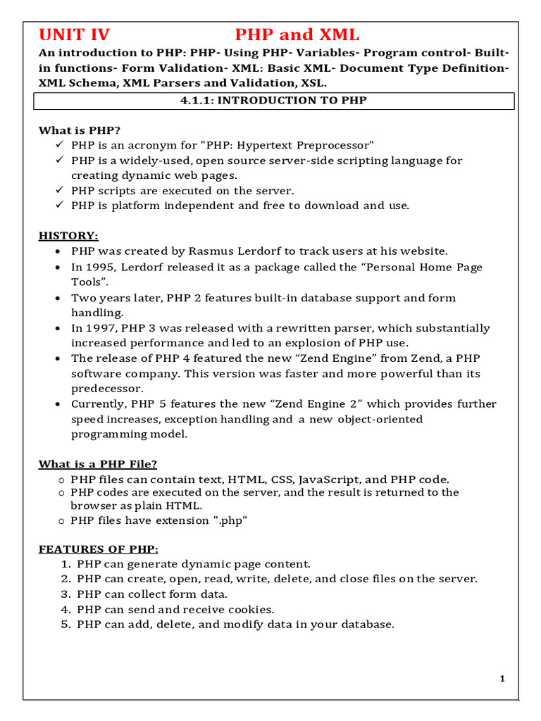 UNIT - 4 | PDF | Php | Parameter (Computer Programming)