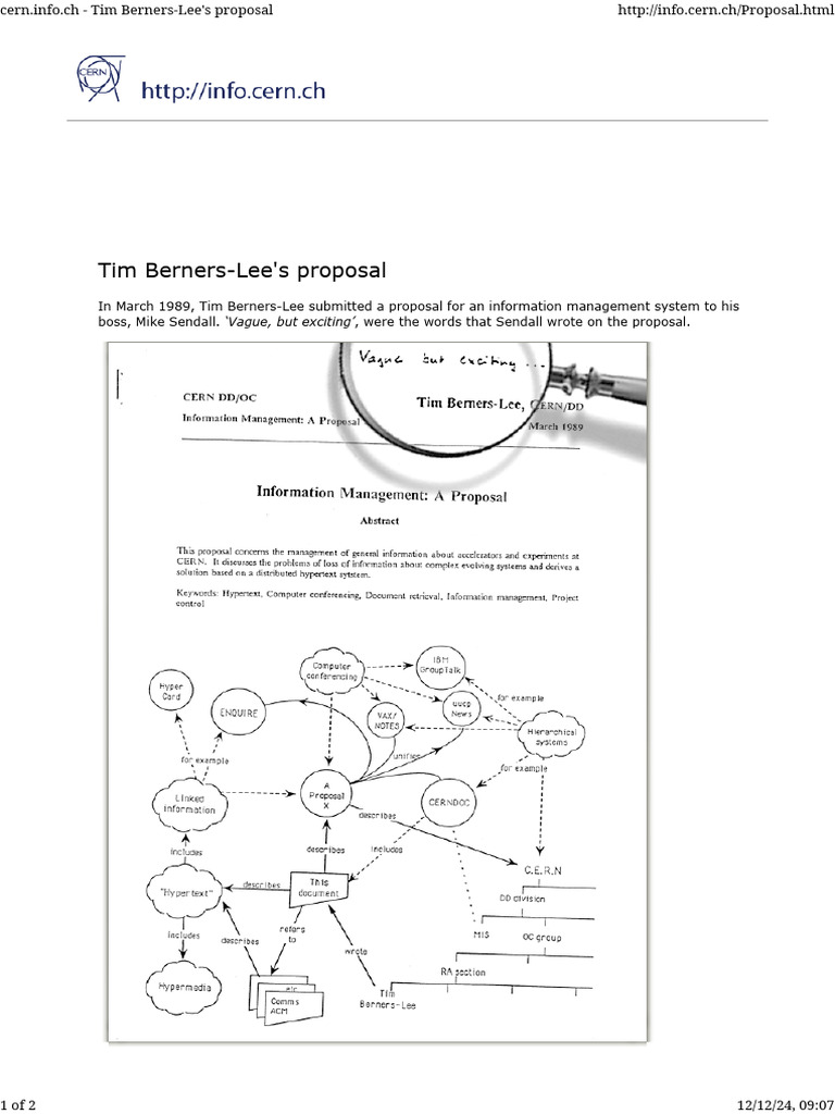 cern.info.ch - Tim Berners-Lee's proposal | PDF