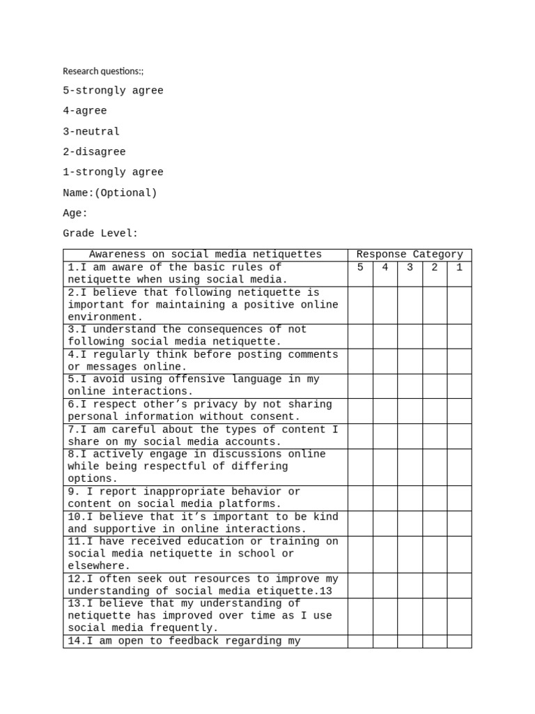 Research Questions | PDF