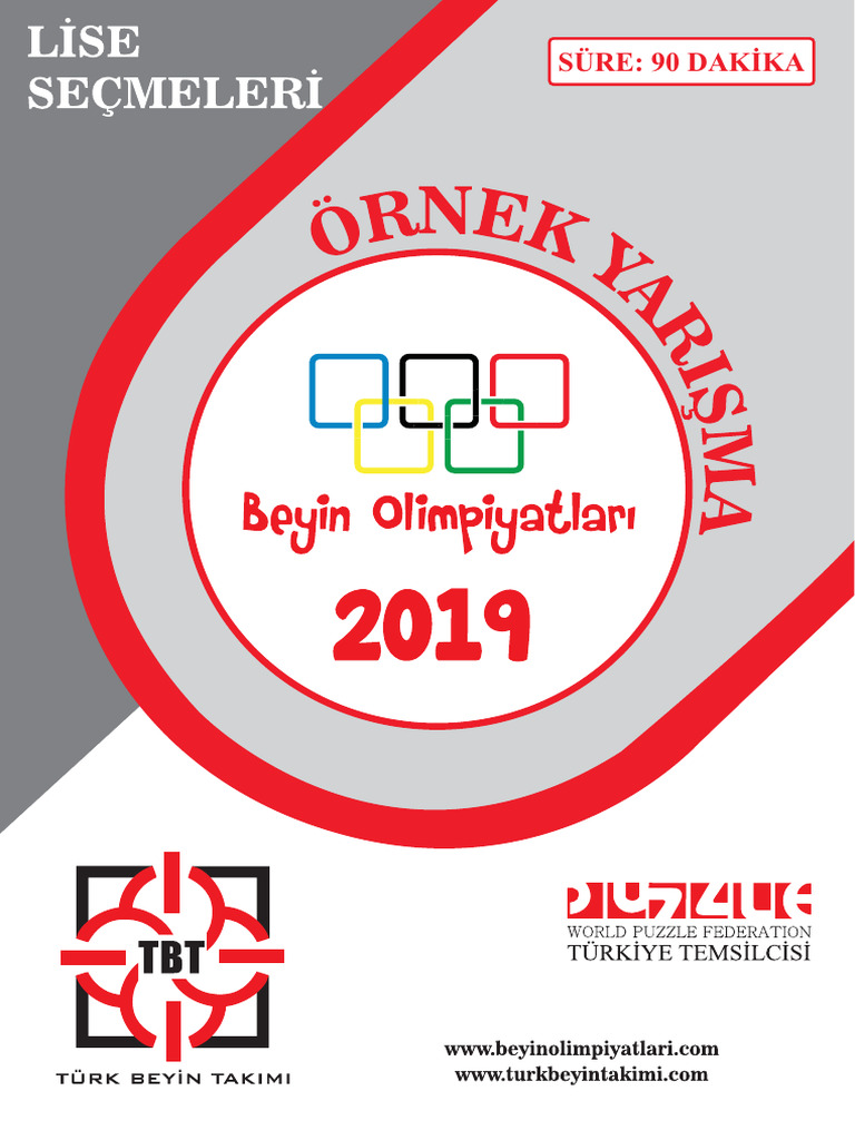 Beyin Olimpiyatlari Lise Secmeleri Ornek Yarisma | PDF