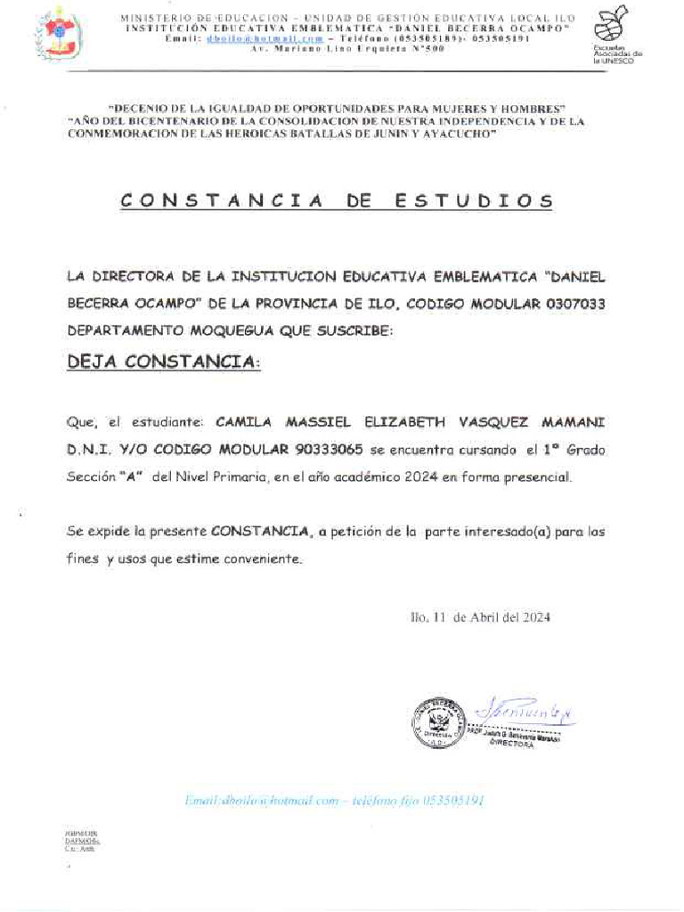 Constancias de Estudios 2 | PDF