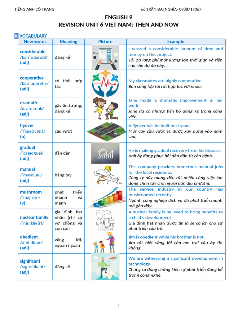 English 9 Unit 6 Vocabulary Review | PDF | Ho Chi Minh City | Vietnam
