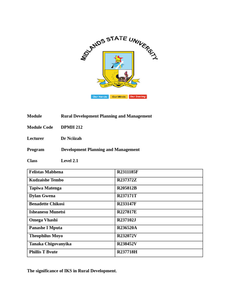 Rural Development Assignment | PDF | Agriculture | Sustainable Agriculture