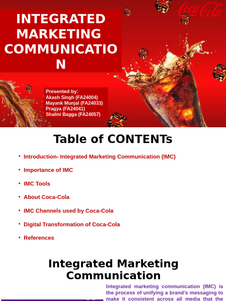 Integrated Marketing Communication_Coca Cola | PDF | Coca Cola ...