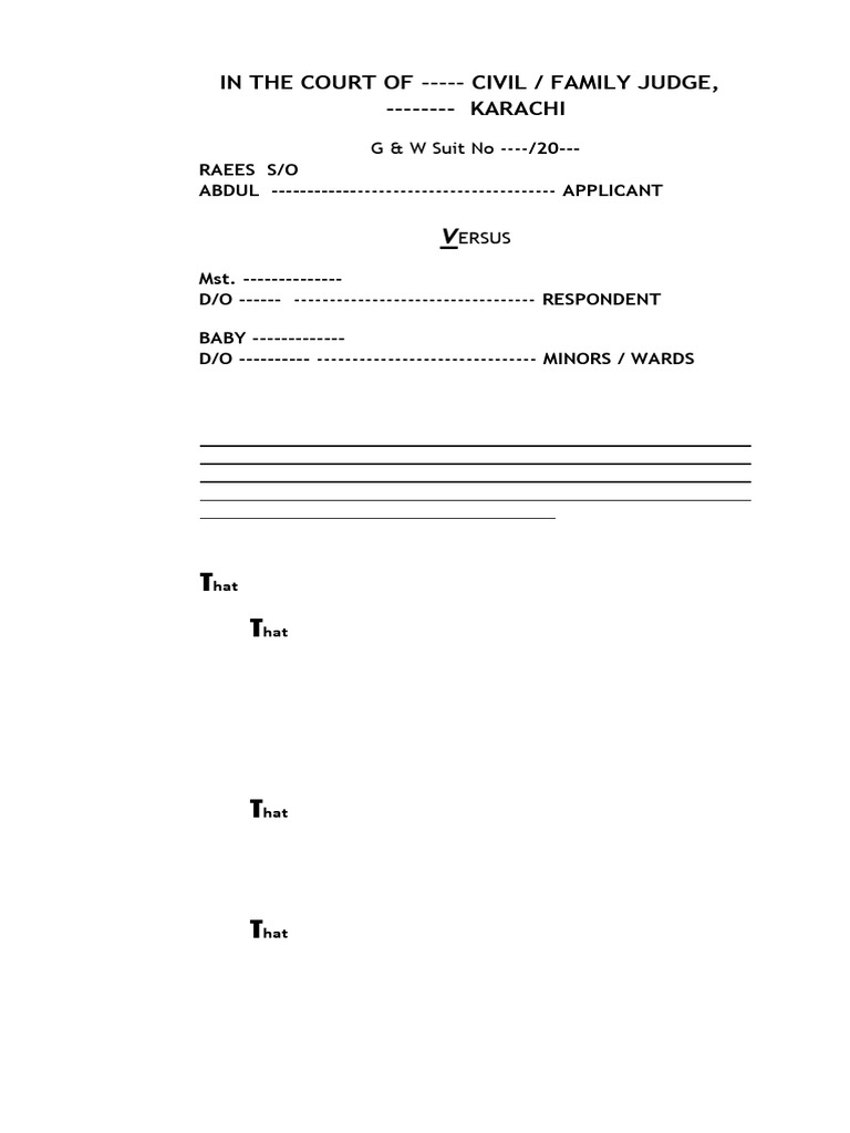 Eid Custody Application for Minors | PDF | Child Custody | Legal Guardian