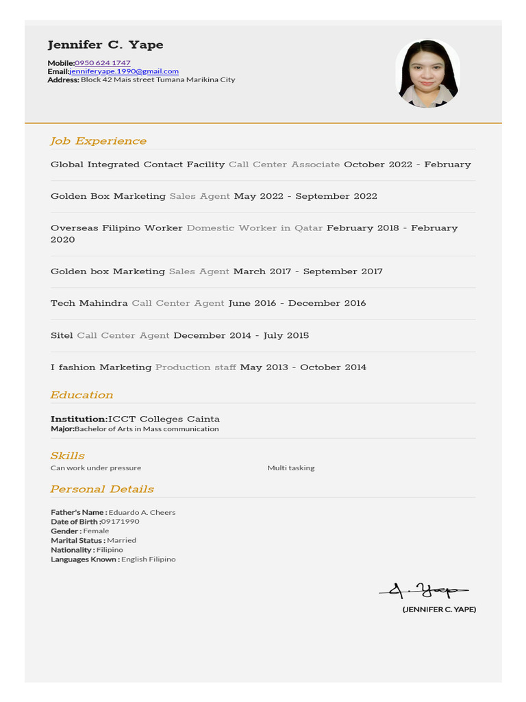 Resume BuilderResume PDF | PDF