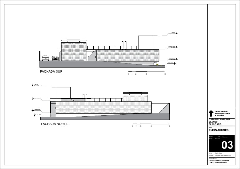CASA_LADRILLOS_BLANCO_ELEVACIONES A1 | PDF