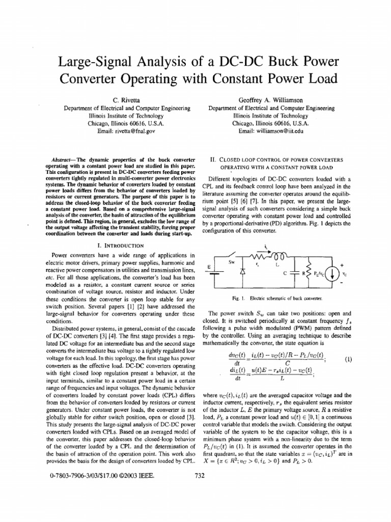 Large-signal_analysis_of_a_DC-DC_buck_power_converter_operating_with_constant_power_load | PDF ...