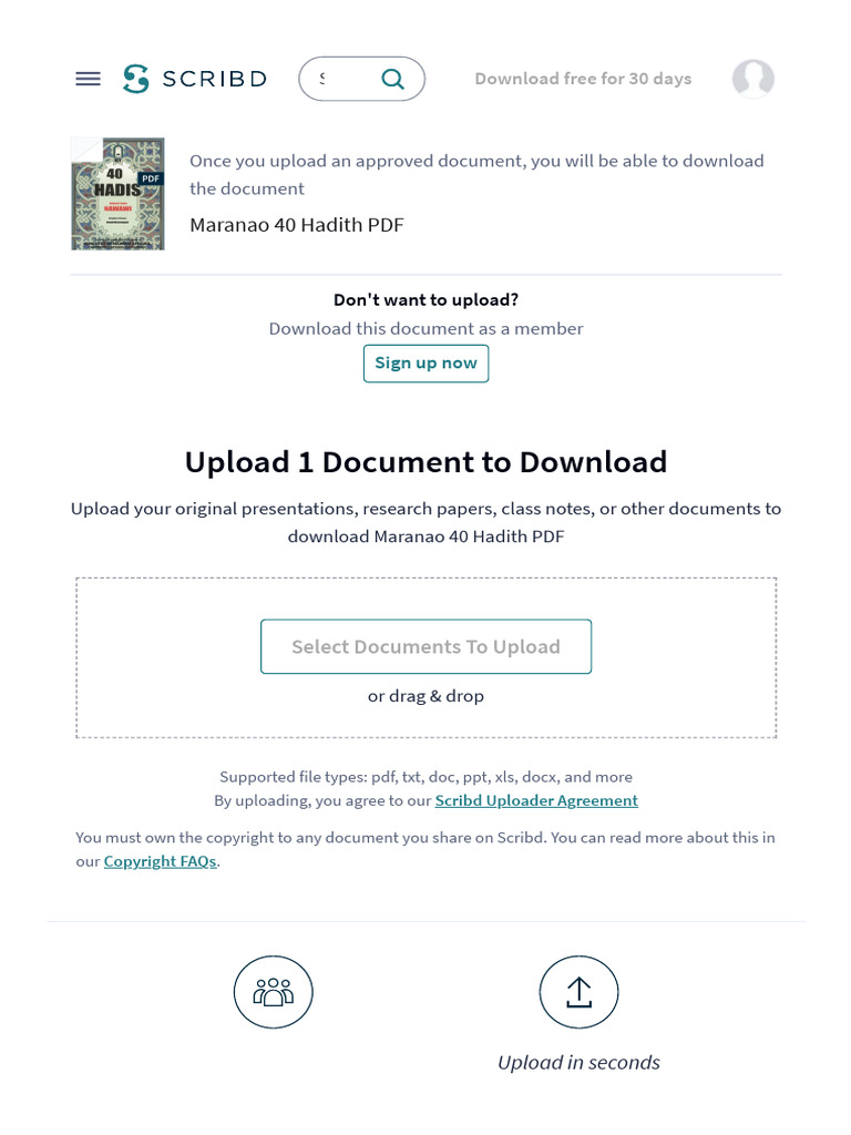 Upload A Document - Scribd | PDF | Scribd | Computing