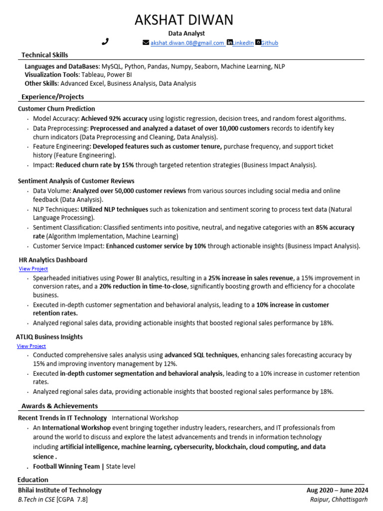 Akshat_DataAnalyst | PDF | Data Analysis | Machine Learning