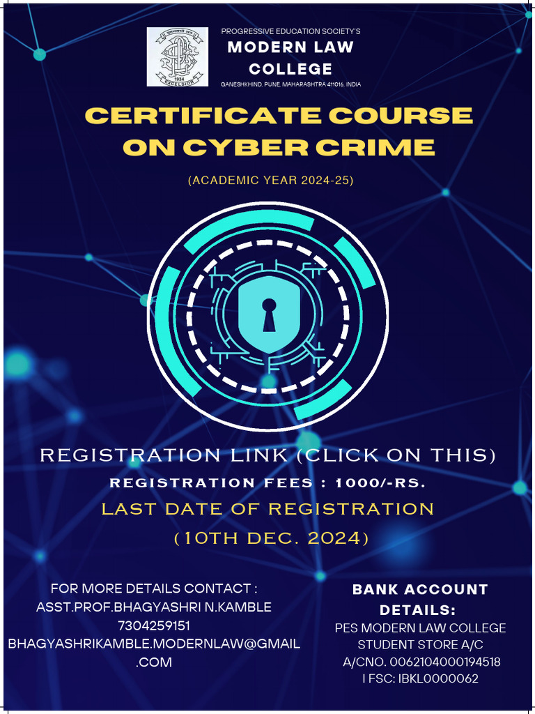Cyber Crime Certificate Course 2024-25 | PDF
