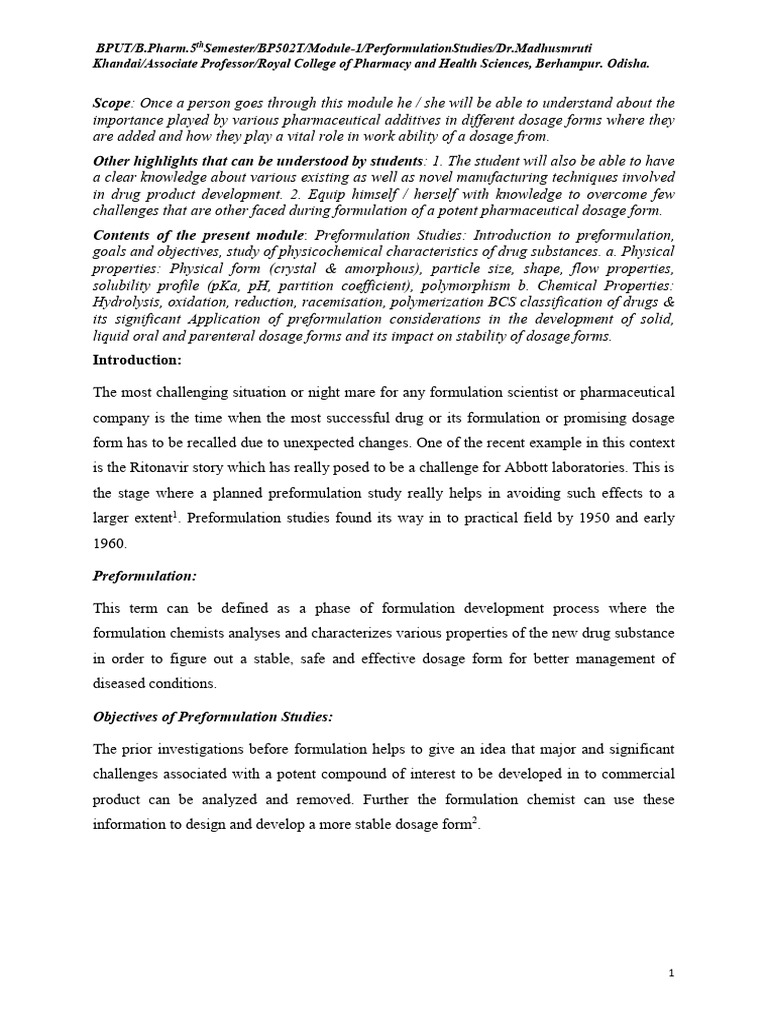 502T Ip2 Unit - I | PDF | Acid Dissociation Constant | Solubility