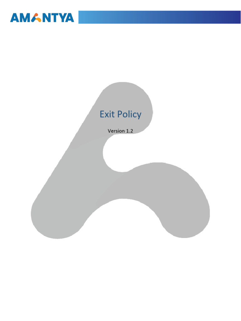 Exit Policy V1.10 | PDF | Employment | Employee Retention