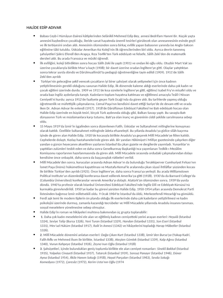 Hali̇de Edi̇p Adivar | PDF