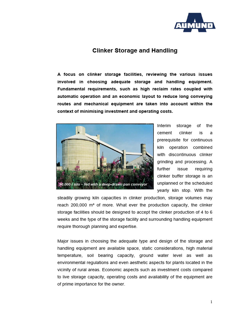 Clinker Storage & Handling | PDF | Concrete | Deep Foundation Clinker Storage & Handling | PDF | Concrete | Deep Foundation