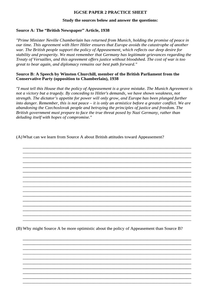 IGCSE Paper 2 Practice Business | PDF | Global Politics | International Relations