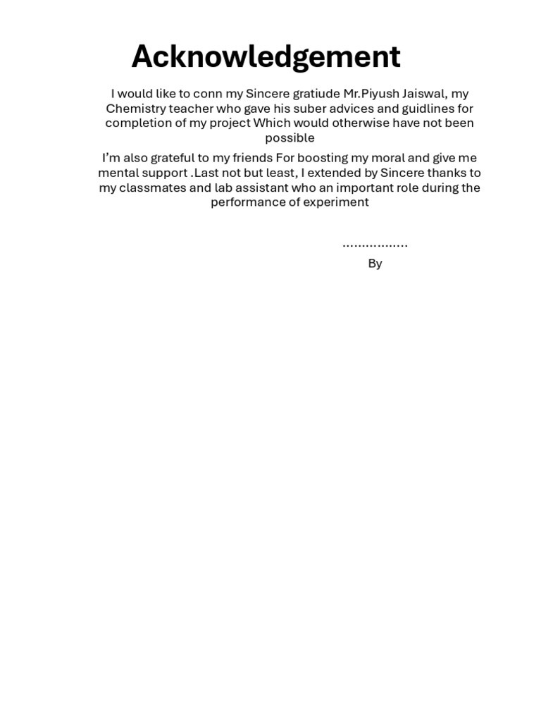 Acknowledgement 1 | PDF