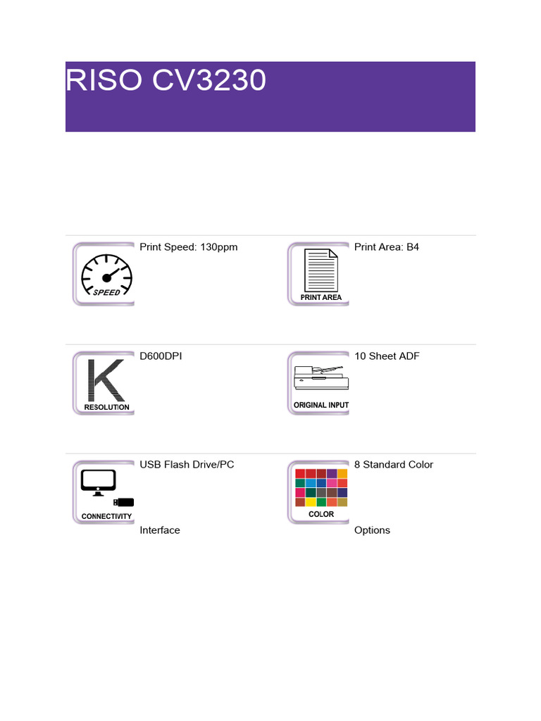 RISO-CV3230-Brochure | PDF | Usb Flash Drive | Office Equipment