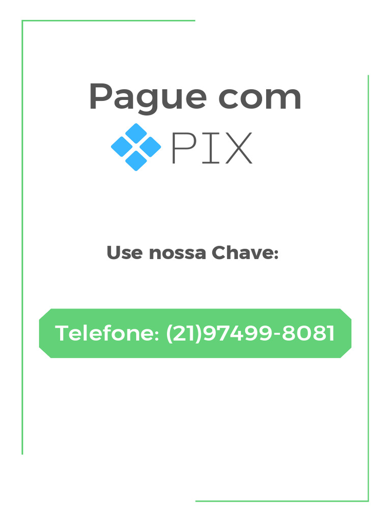 Cartaz Pague Com Pix Qr Code e Chave Simples | PDF