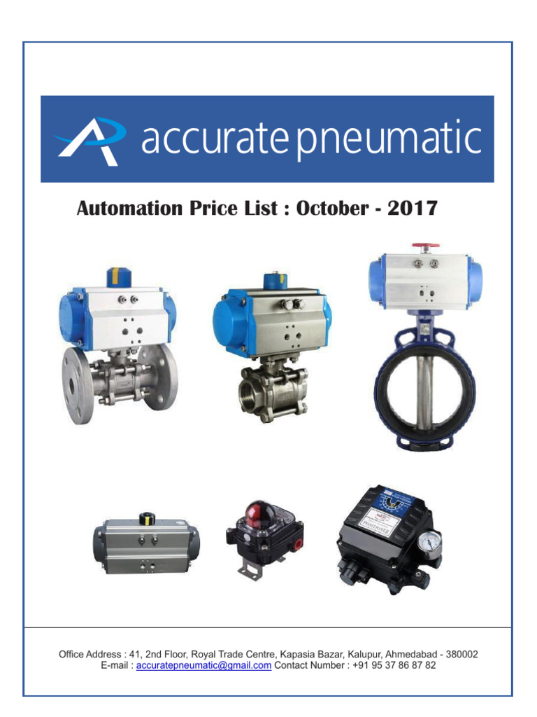 AUTOMATION PRICE LIST | PDF | Valve | Mechanical Engineering