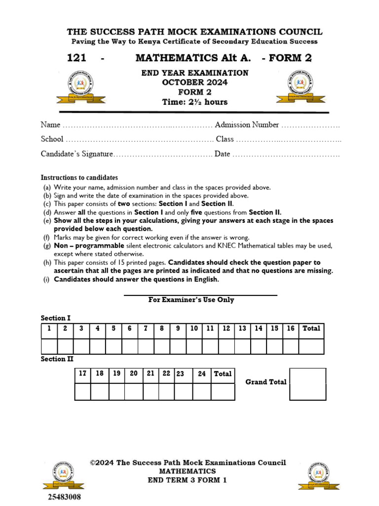 MATHEMATICS FORM 2 QS | PDF | Area | Triangle