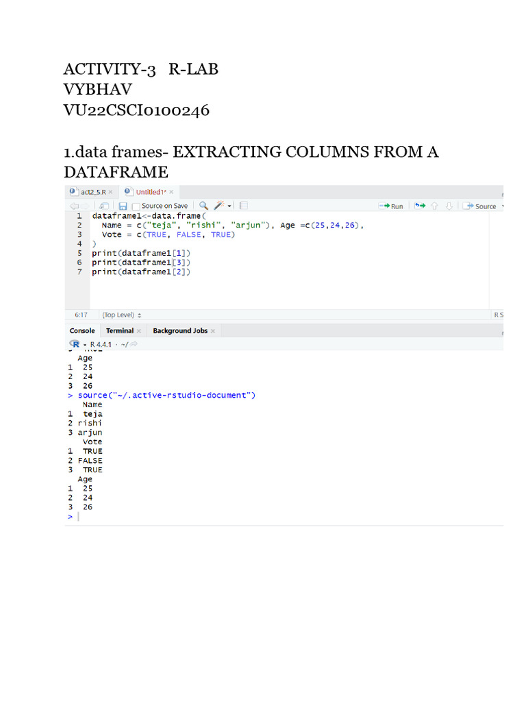 Activity-3 R-Lab | PDF