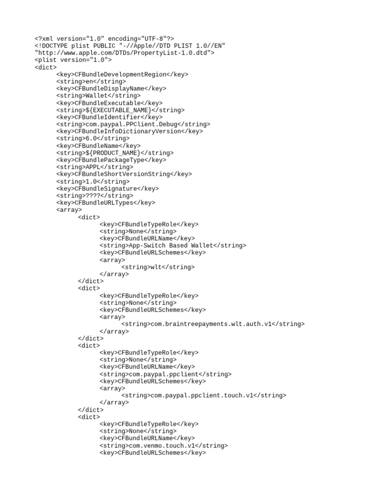Fake Wallet Info.plist | PDF