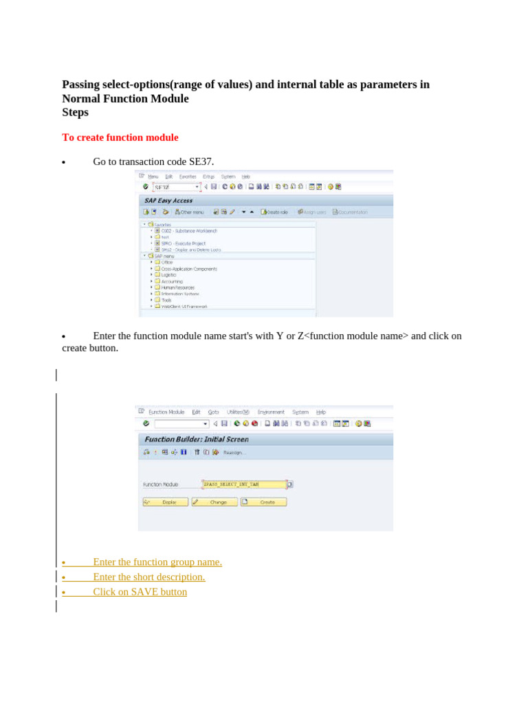 Passing Select-Options (Range of Values) and Internal Table As Parameters in Normal Function ...