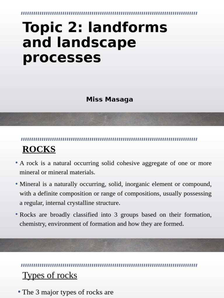 Form 2 Landforms and Landscapes | PDF | Weathering | Rock (Geology)