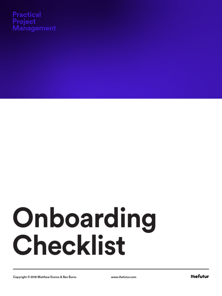 07-Onboarding-Checklist-PPM | PDF | Business | Software