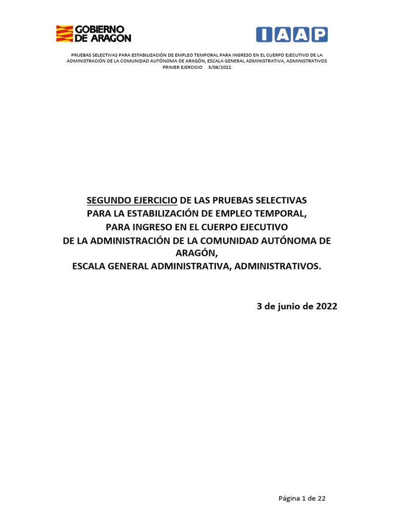 2022 06 13 Segundo Ejer Llamamiento Excep Administrativos | PDF | Regulación