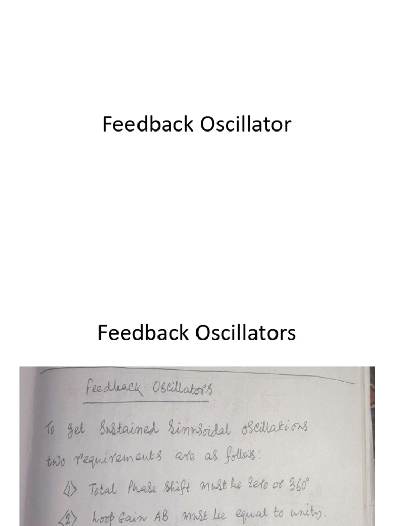 Feedback Oscillator Overview | PDF