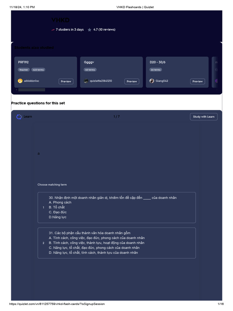VHKD Flashcards - Quizlet | PDF