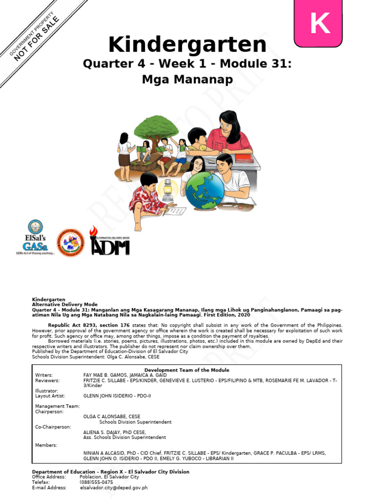 Kindergarten Q4 Mod31 MgaMananap v5 | PDF