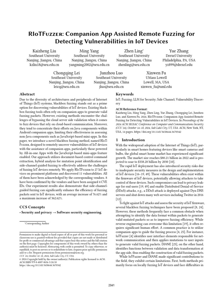 Riotfuzzer: Companion App Assisted Remote Fuzzing For Detecting ...