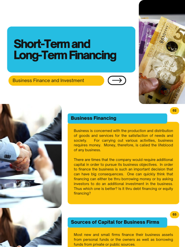 Short Term and Long Term Financing | PDF | Loans | Interest