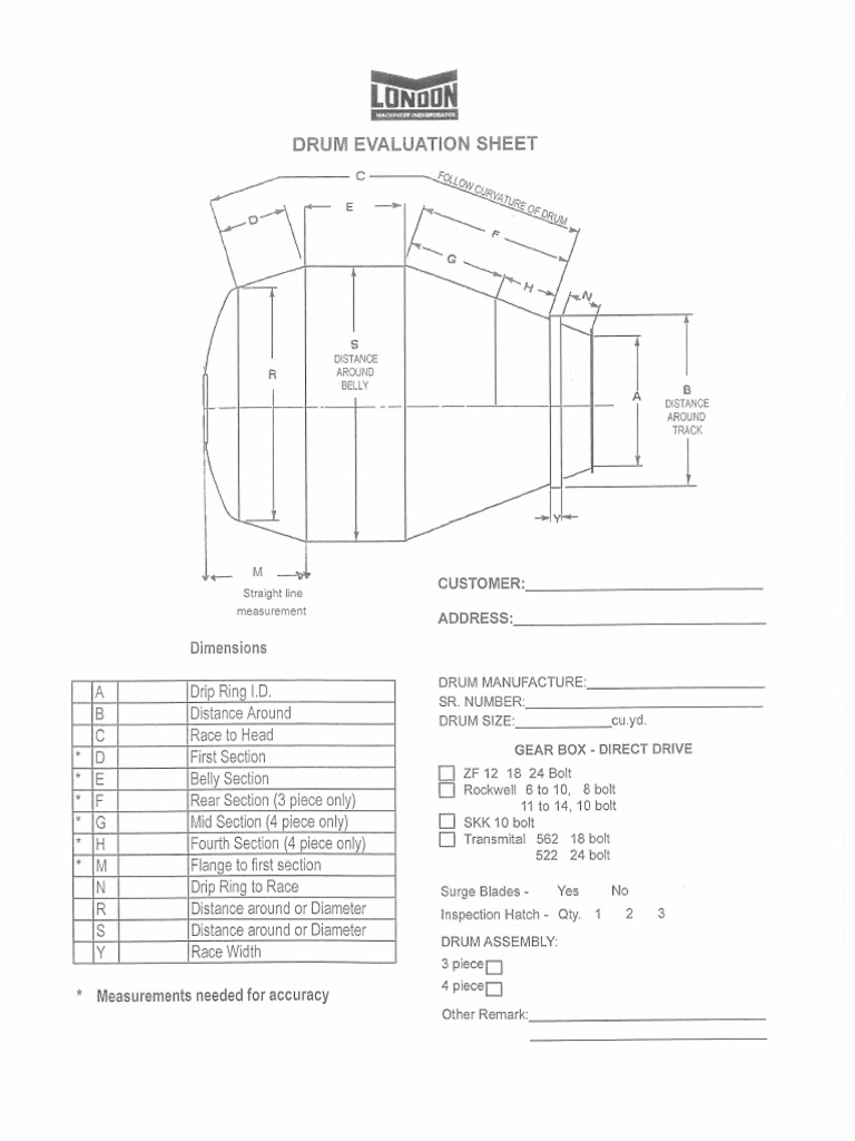 London Drum Replacement Form 1477515258 | PDF